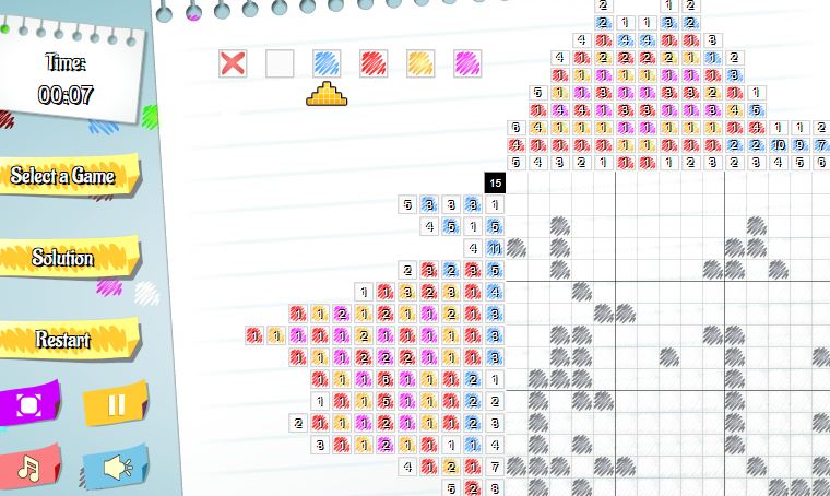 A Nonogram a Day - Fantastic HTML5 Games - Temp Online Games